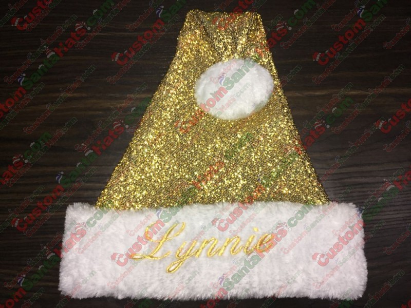 Gold Santa Hats - Colored Santa Hats - Gallery - Custom Santa Hats