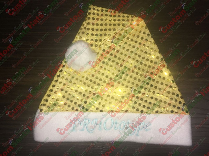 Gold Santa Hats - Colored Santa Hats - Gallery - Custom Santa Hats